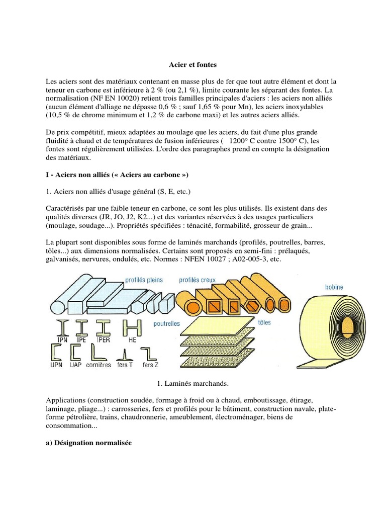 Classification des aciers et fontes | PDF | Acier | Acier inoxydable