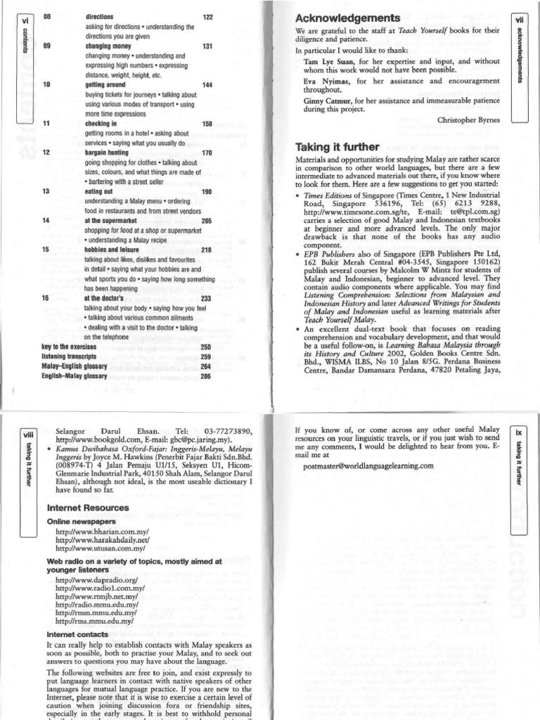 Teach Yourself Malay | PDF