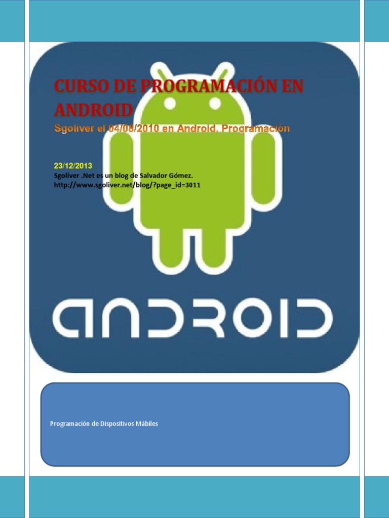 Curso Programación Android | Android (sistema operativo) | Eclipse ...
