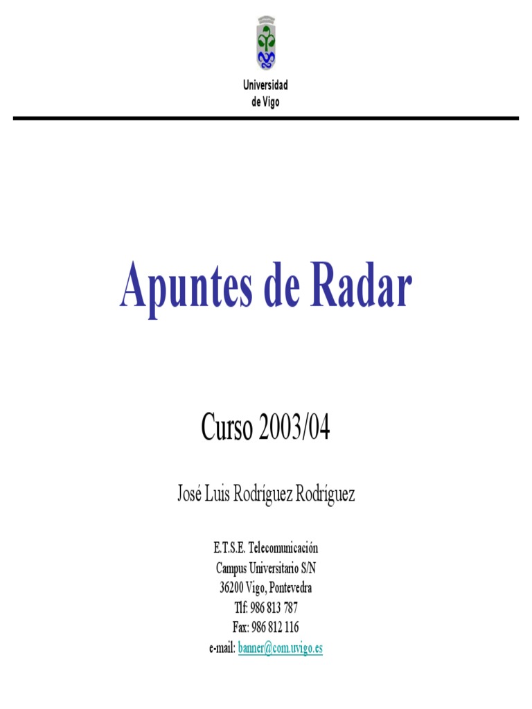 Introducción a Sistemas de Radar | PDF | Radar | Transmisor