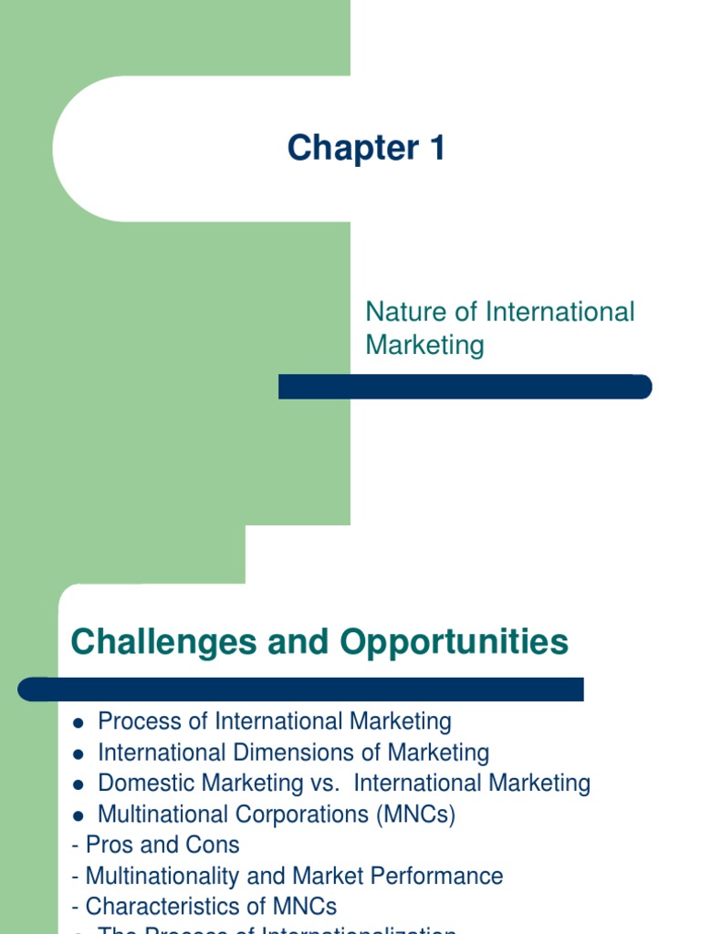 Ch01 Introduction To International Marketing | PDF | Multinational Corporation ...