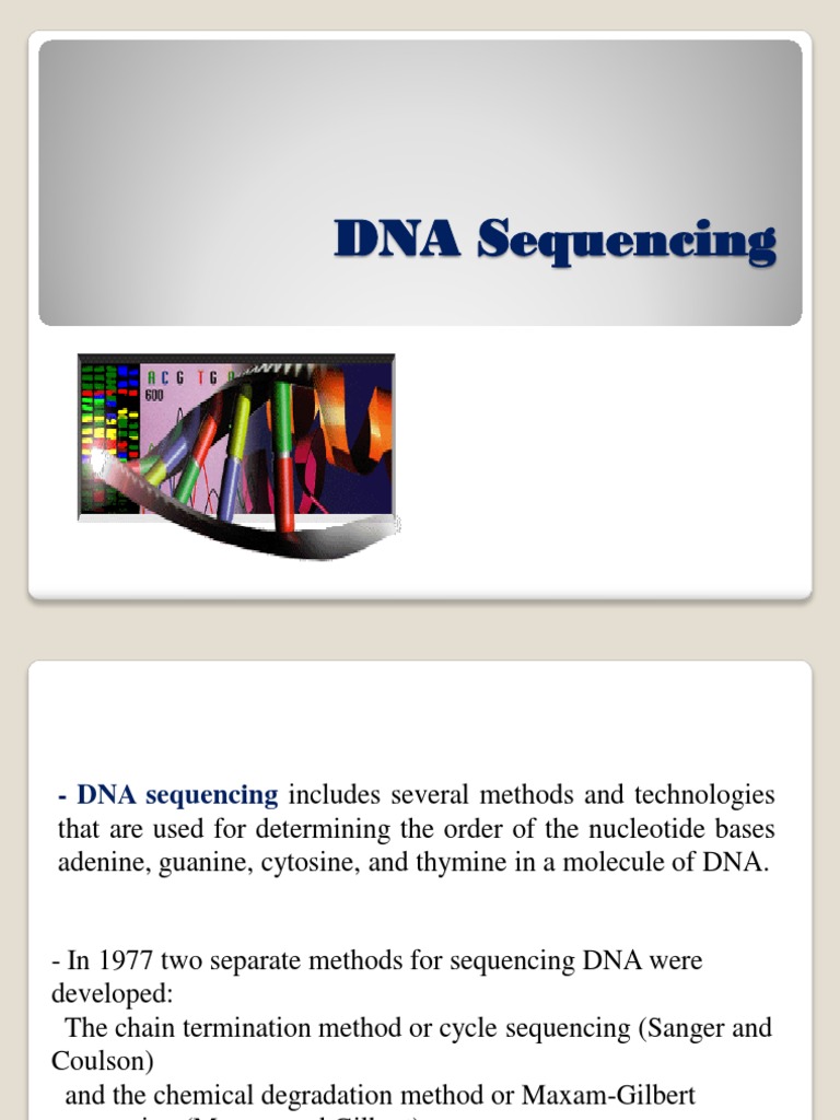 DNA Sequencing | PDF | Dna Sequencing | Directionality (Molecular Biology)
