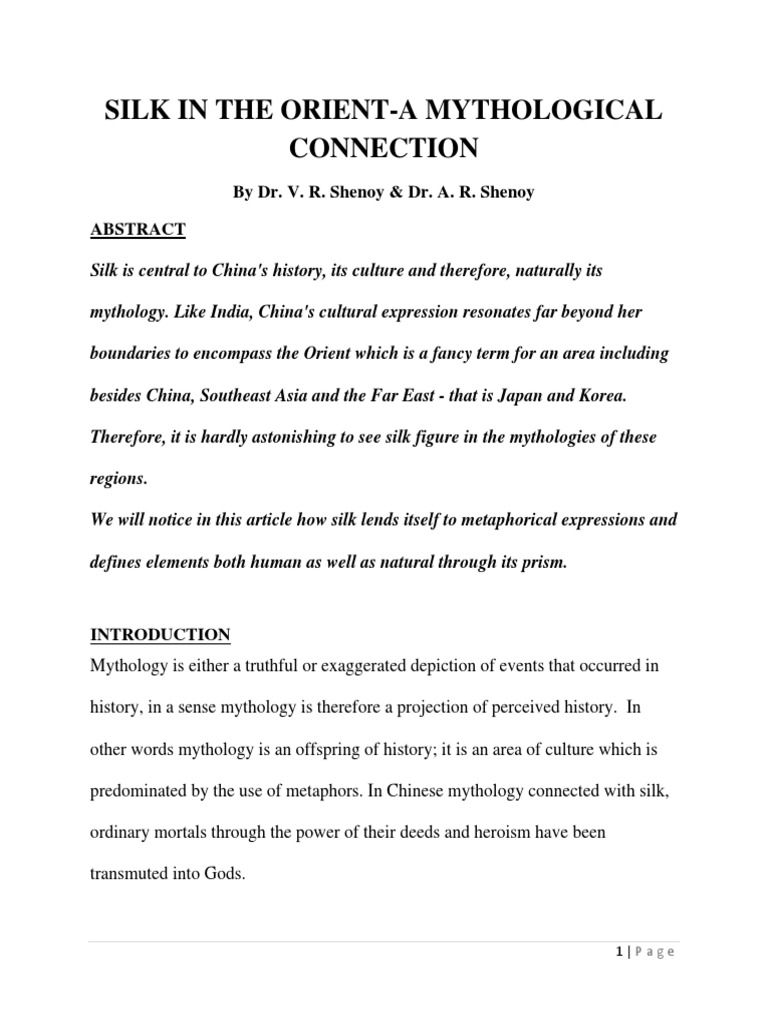 Silk Myths of the Orient | PDF | Romance Of The Three Kingdoms | Three ...