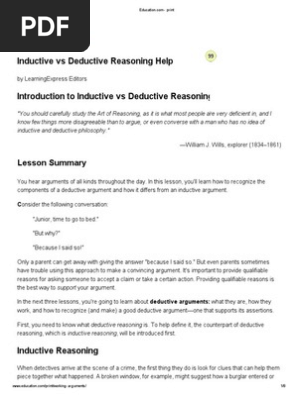 Inductive And Deductive Reasoning Worksheets Pdf Geometry New