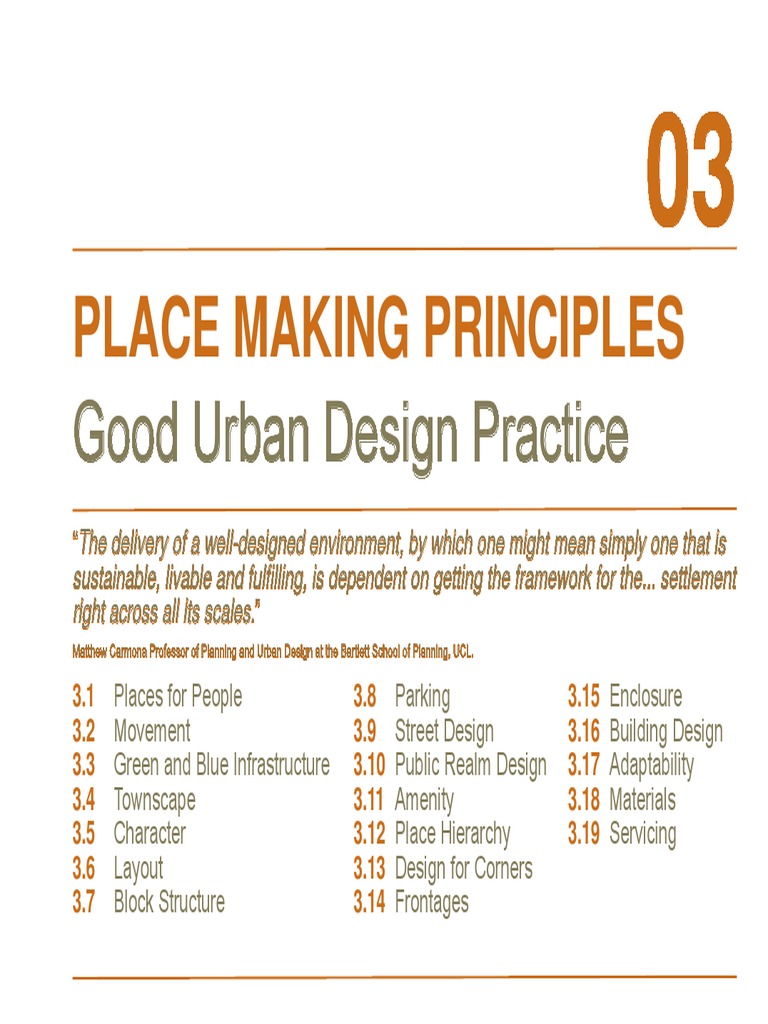 Place Making Principles Place Making Principles: Good Urban Design ...