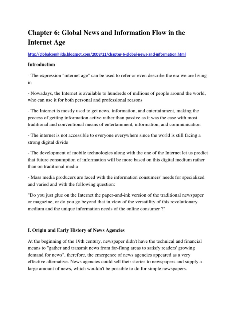 Global News and Information Flow | PDF | News | Associated Press