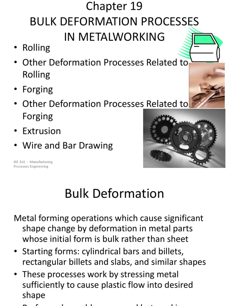 bulk deformation process | Forging | Extrusion