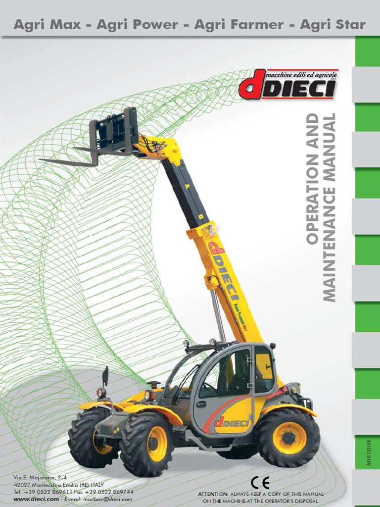 Operation & Maintenance Manual - Dieci | PDF | Elevator | Vehicles