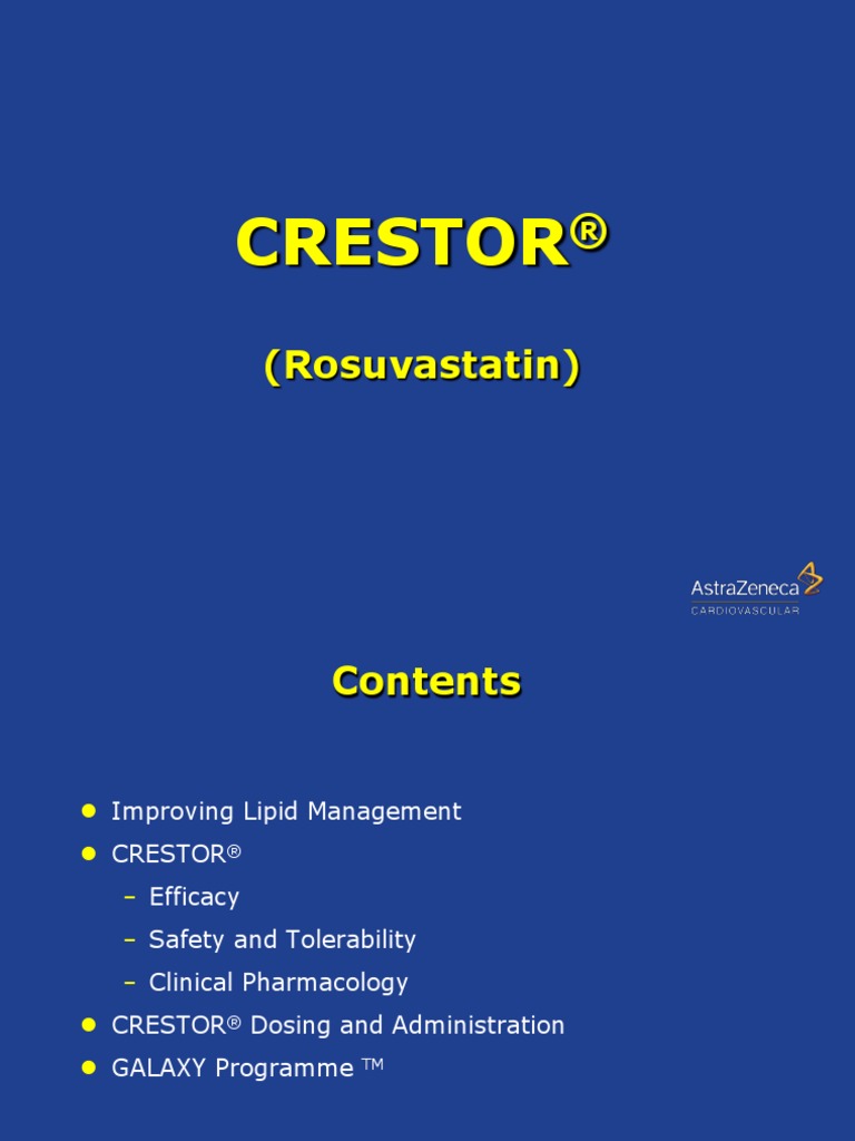 CRESTOR Launch Presentation January 2011 | PDF | Statin ...