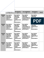 Rubrics For Performance Tasks | PDF