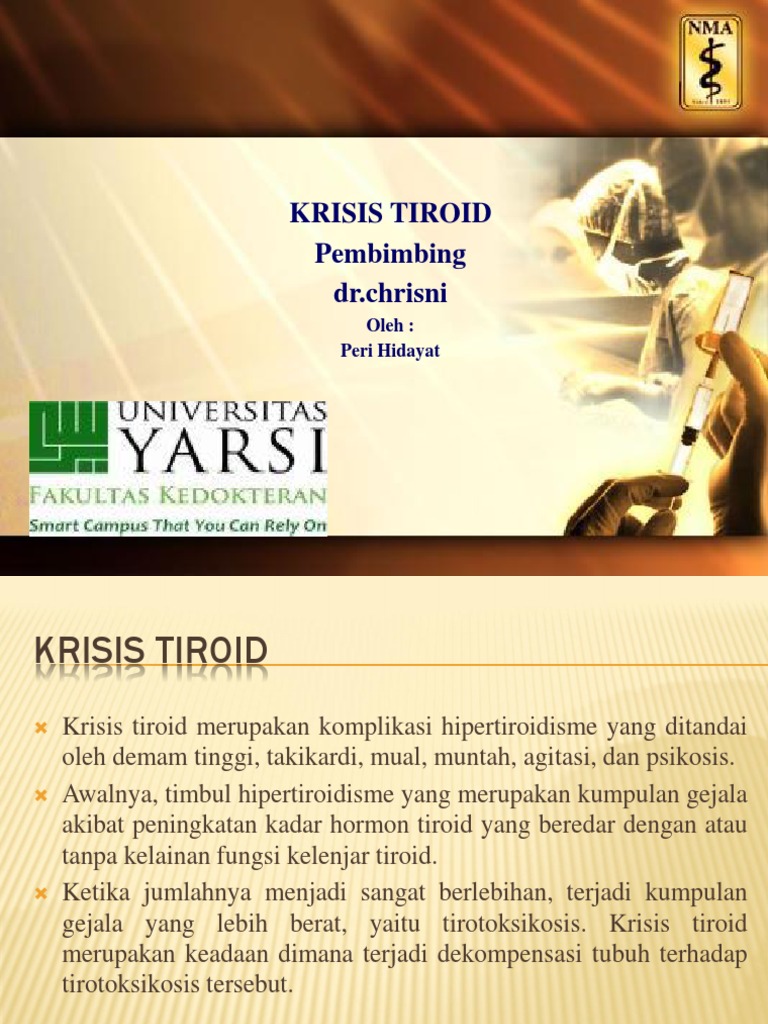 Jurnal tentang Krisis Tiroid | PDF | Kesehatan Holistik