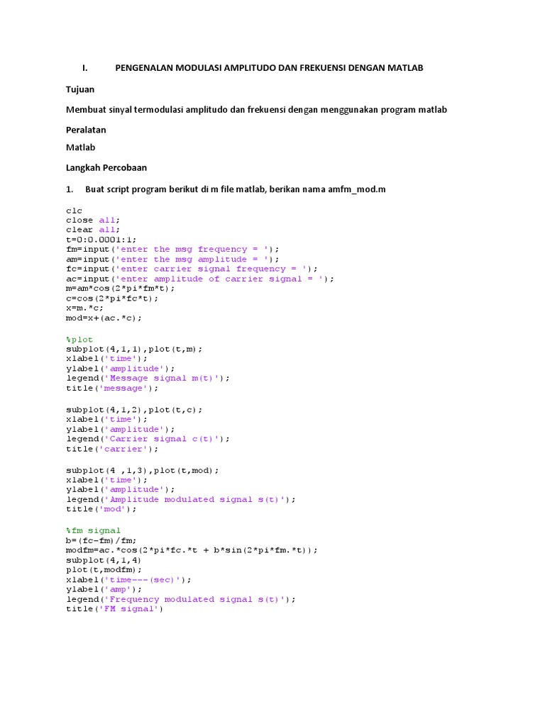 Simulasi Dasar Sistem Telekomunikasi | PDF Simulasi Dasar Sistem Telekomunikasi | PDF