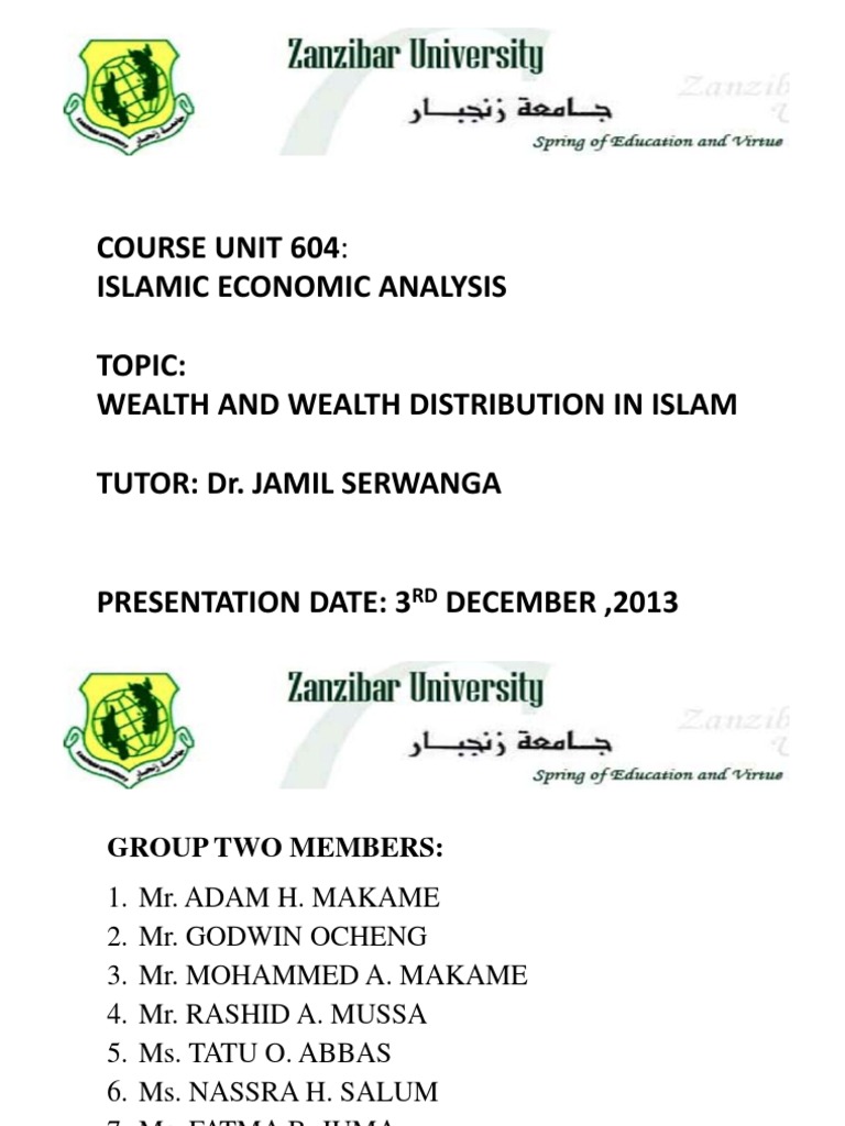 Wealth Distribution in Islam by Adam Hamza | PDF | Wealth ...