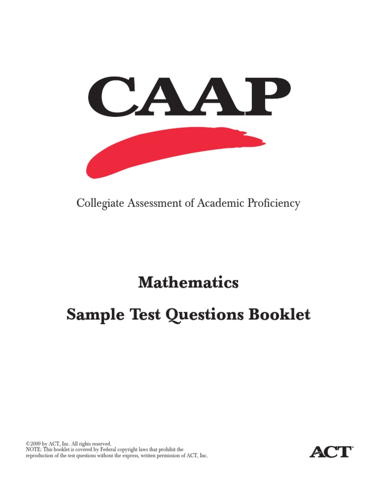 Mathematics Sample Test Questions Booklet | PDF | Complex Number ...