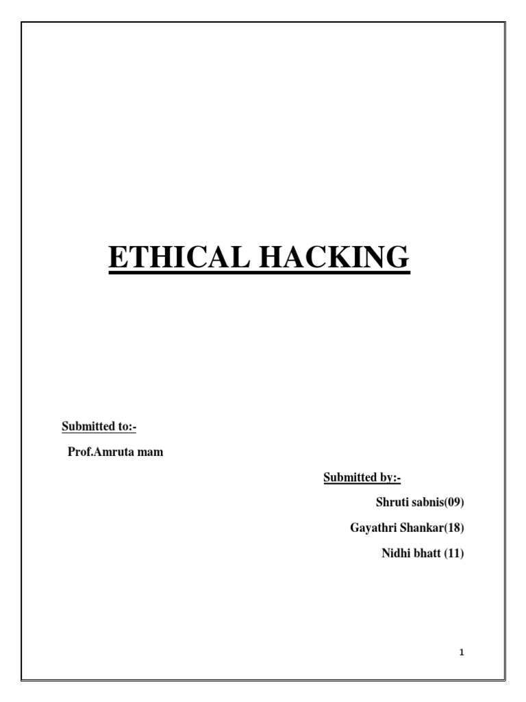 Ethical Hacking Ibm | PDF | White Hat (Computer Security) | Security Hacker