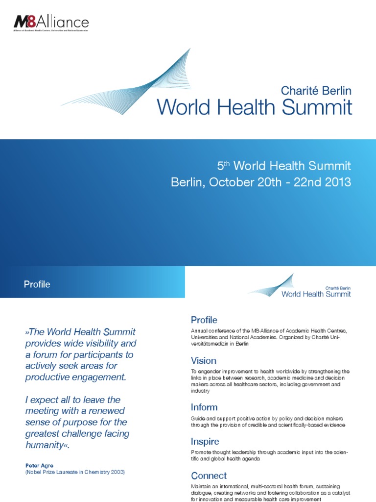 5 World Health Summit Berlin, October 20th - 22nd 2013 | PDF | Wellness ...
