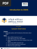Introduction To Osha | PDF | Wellness