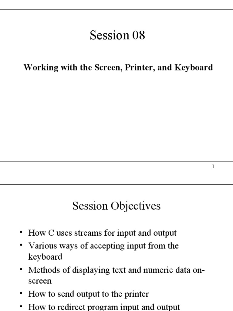 C Programming Class 8 Pdf Inputoutput Electronic Engineering