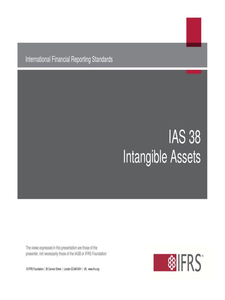 IAS 38 Presentation | PDF | Intangible Asset | International Financial ...