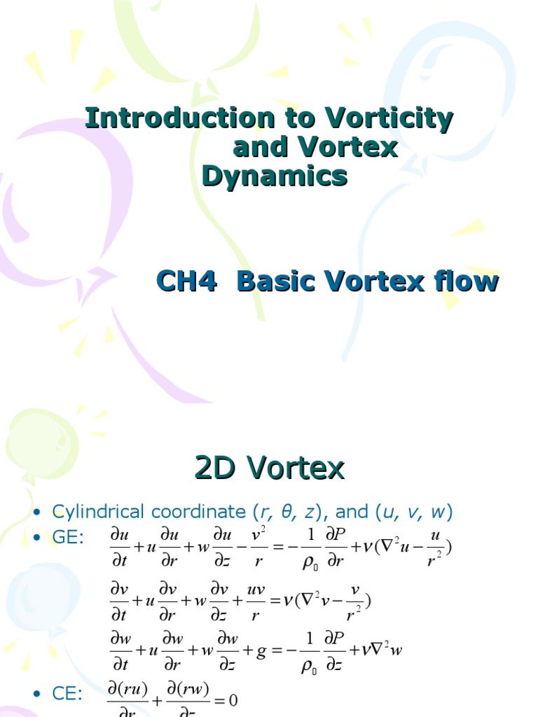 Ch4 Basic Vortex Dynamics | PDF | Vortices | Motion (Physics)