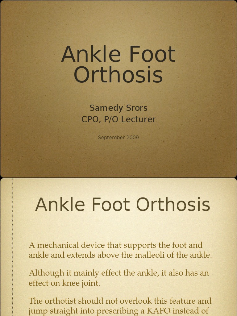 AFO - Overview | Download Free PDF | Dance Science | Medicine