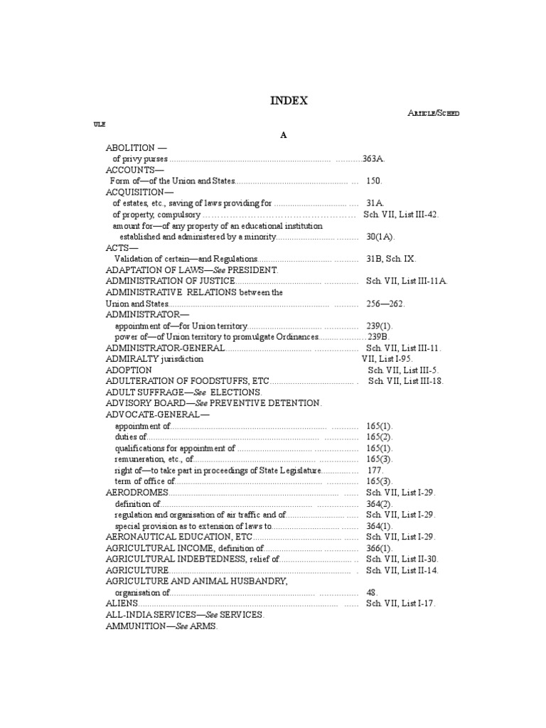 Index (281-327) | PDF | Constitutional Law | Public Sphere