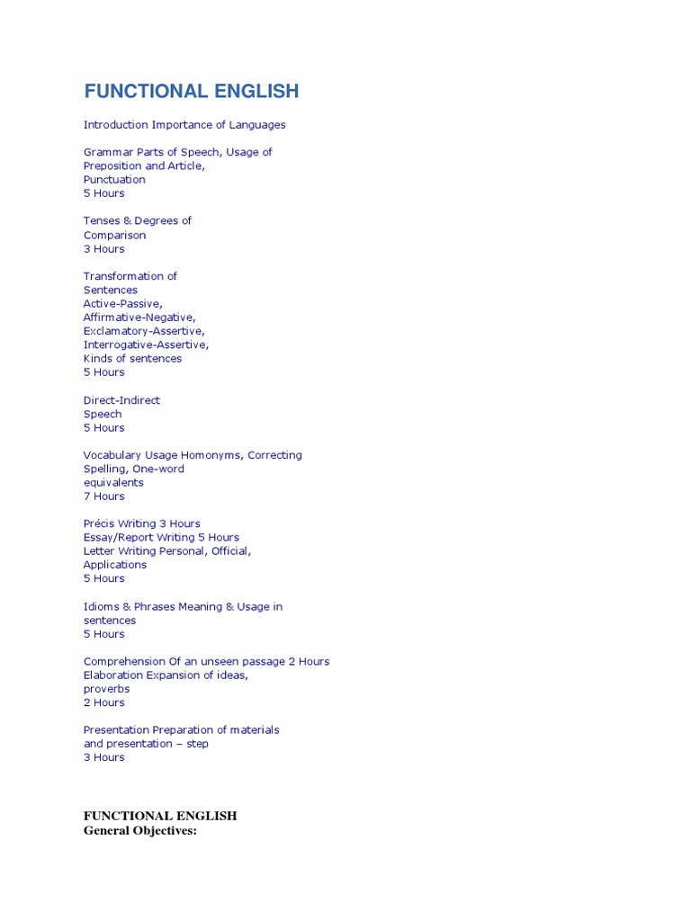 Functional English | Download Free PDF | Phonology | English Language