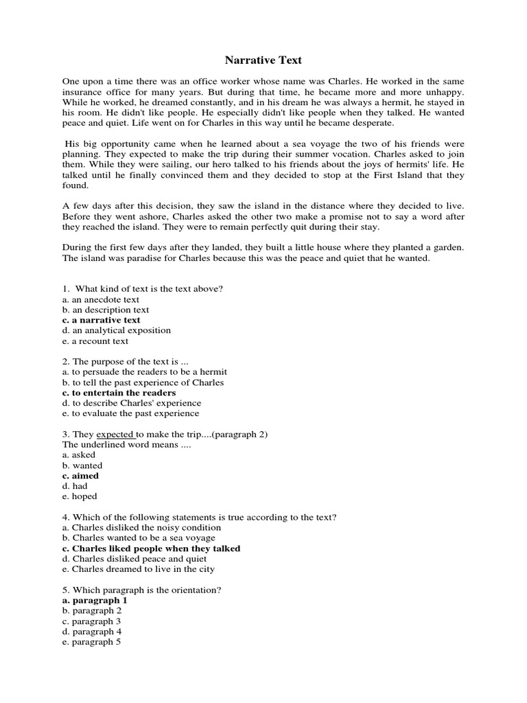 Narrative Text | Download Free PDF | Narrative
