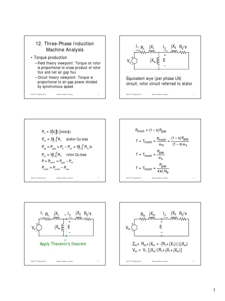Induction Motor Analysis Guide | PDF | Electric Motor | Electric Power