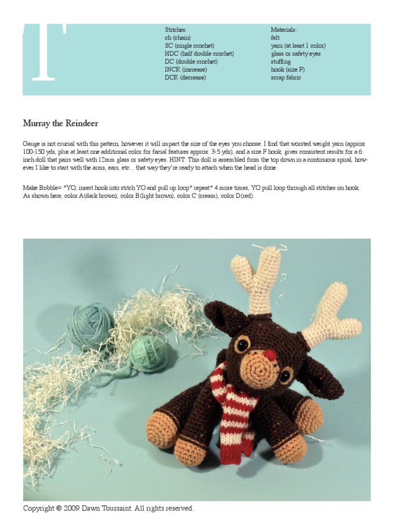 DT Pattern Murray | Download Free PDF | Crochet | Knitting