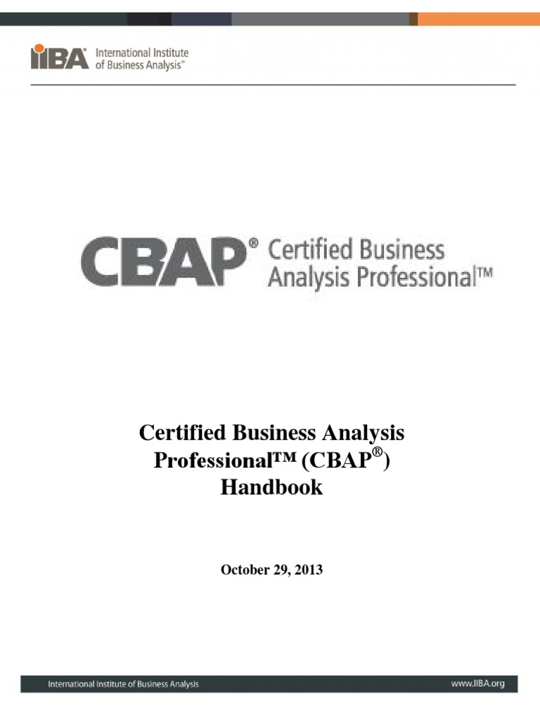 CBAP Handbook | PDF | Identity Document | Business Analysis