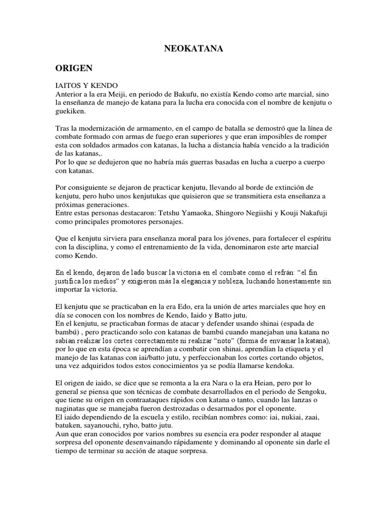 Neo Katana | PDF | Cuchillo | Samurai