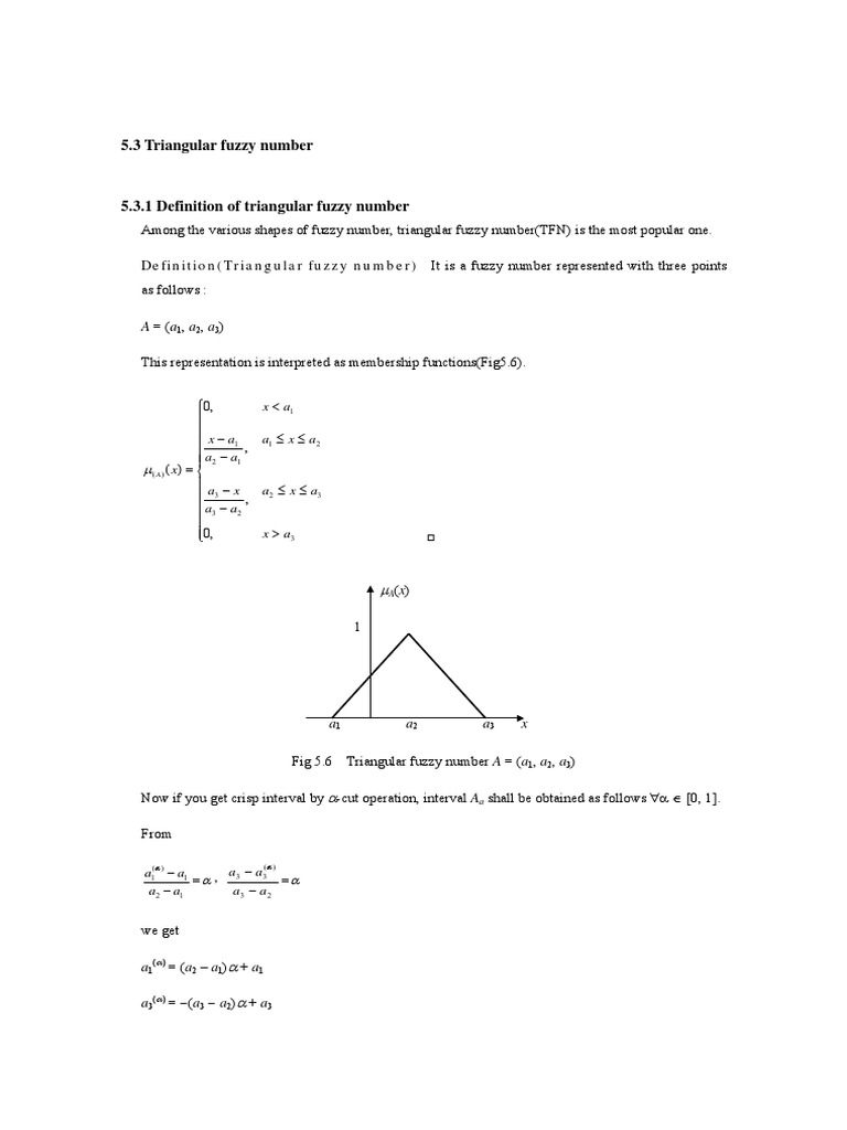 TFNs Triangular Fuzzy Numbers | PDF | Multiplication | Analysis