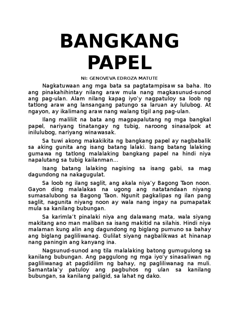 Bangkang Papel | PDF