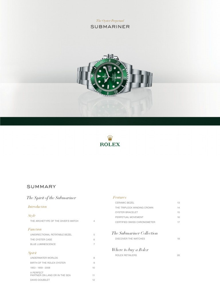 Rolex Submariner en | PDF | Watch | Horology
