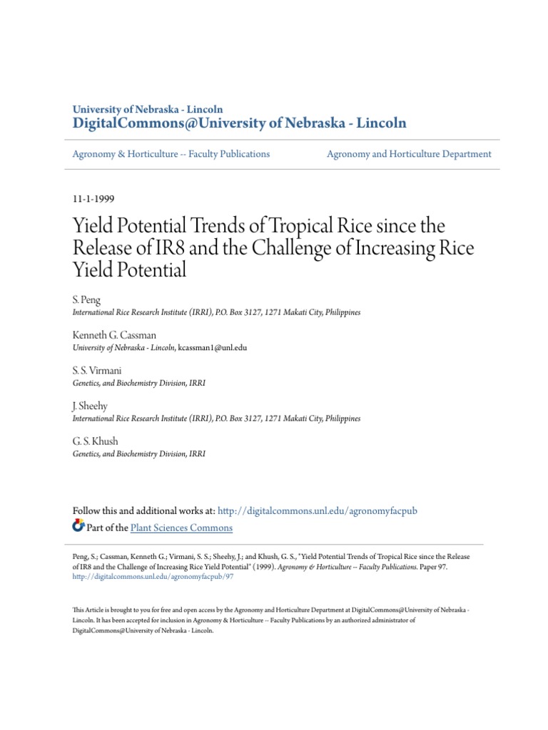 Rice | PDF | Rice | Plant Breeding
