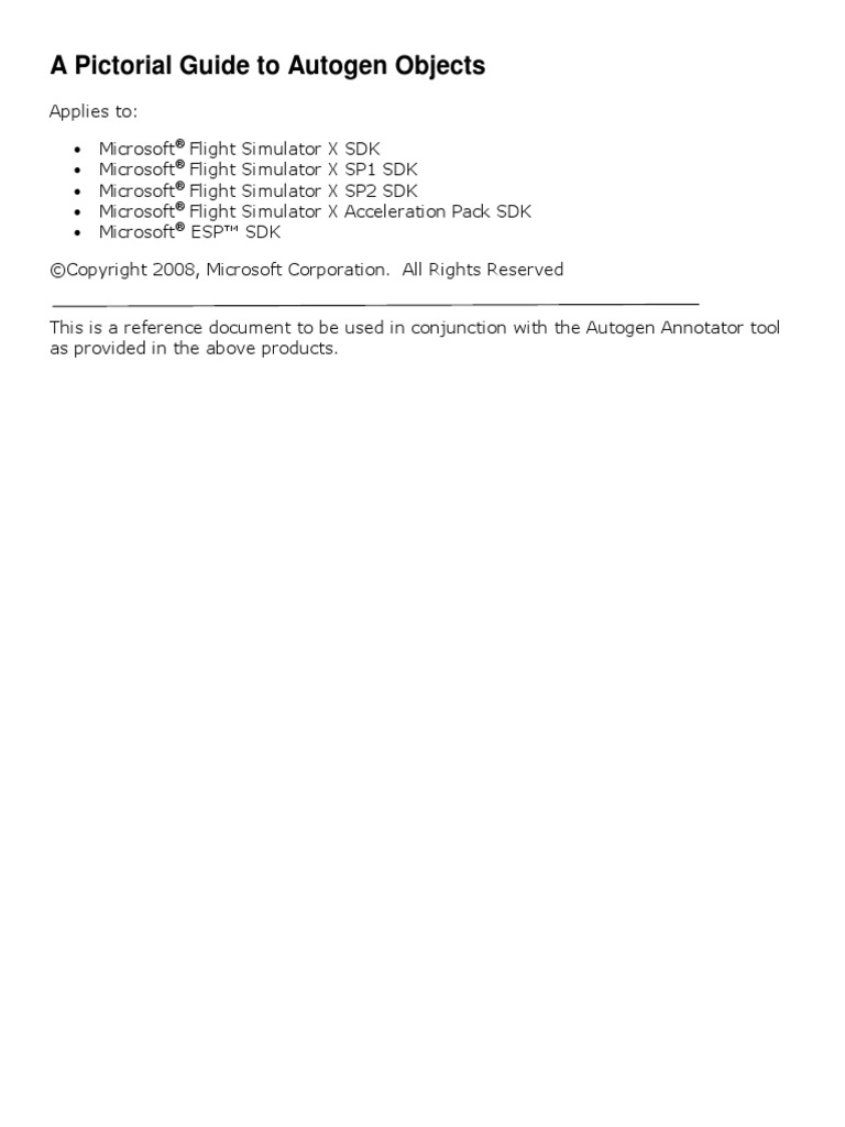 FSX Autogen Annotator Reference | PDF | Forests | All Rights Reserved