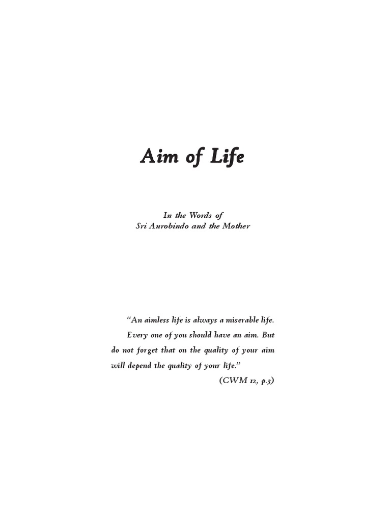 The True Aim of LIfe | PDF | Absolute (Philosophy) | Soul