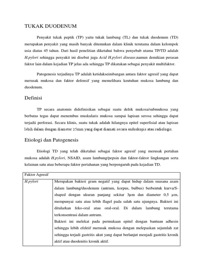Tukak Duodenum | PDF