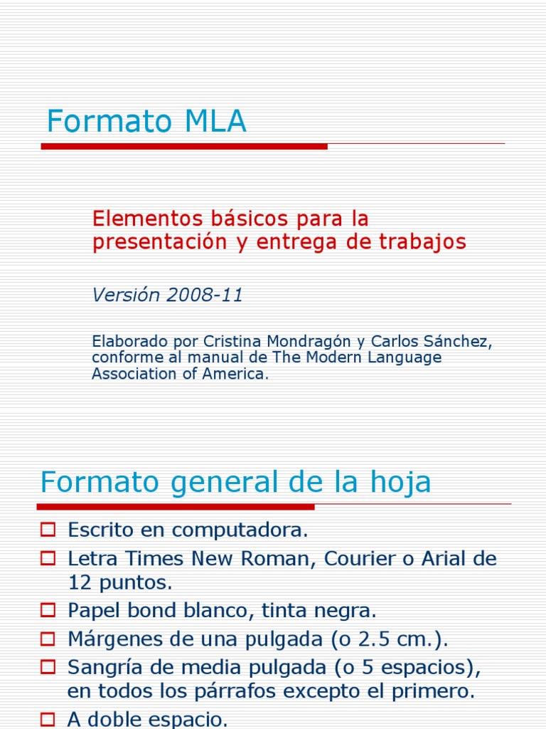 Formato MLA | Comillas | Publicación