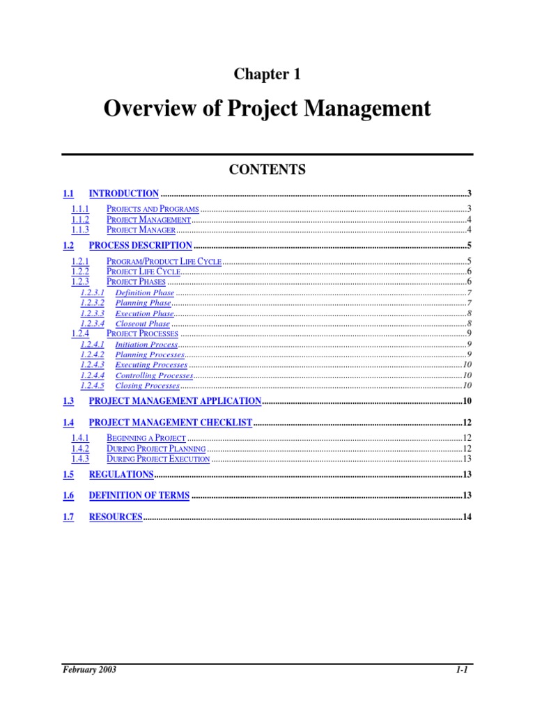 Project Management Overview and Phases | PDF