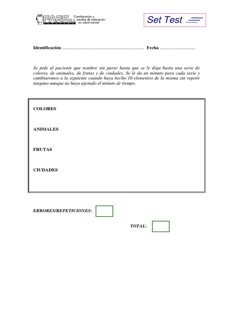 MEDICINA - Set Test de Isaacs | PDF