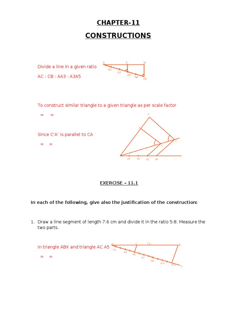 Constructions: Chapter-11 | Download Free PDF | Circle | Triangle