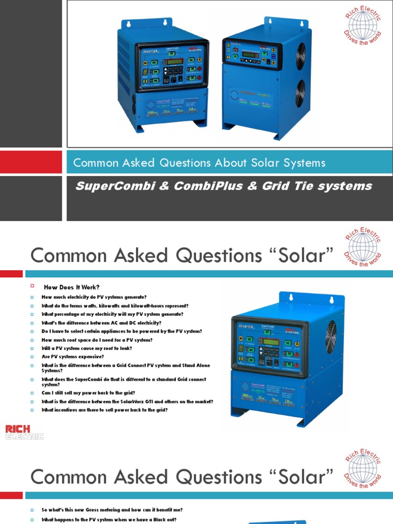 Common Asked Questions About Solar | PDF | Kilowatt Hour | Photovoltaic ...