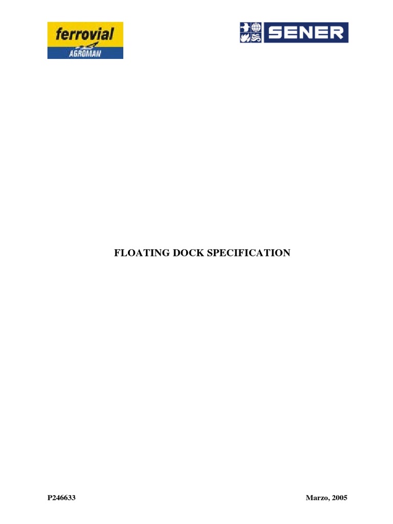 Floating Dry Dock Specification | PDF | Crane (Machine) | Elevator