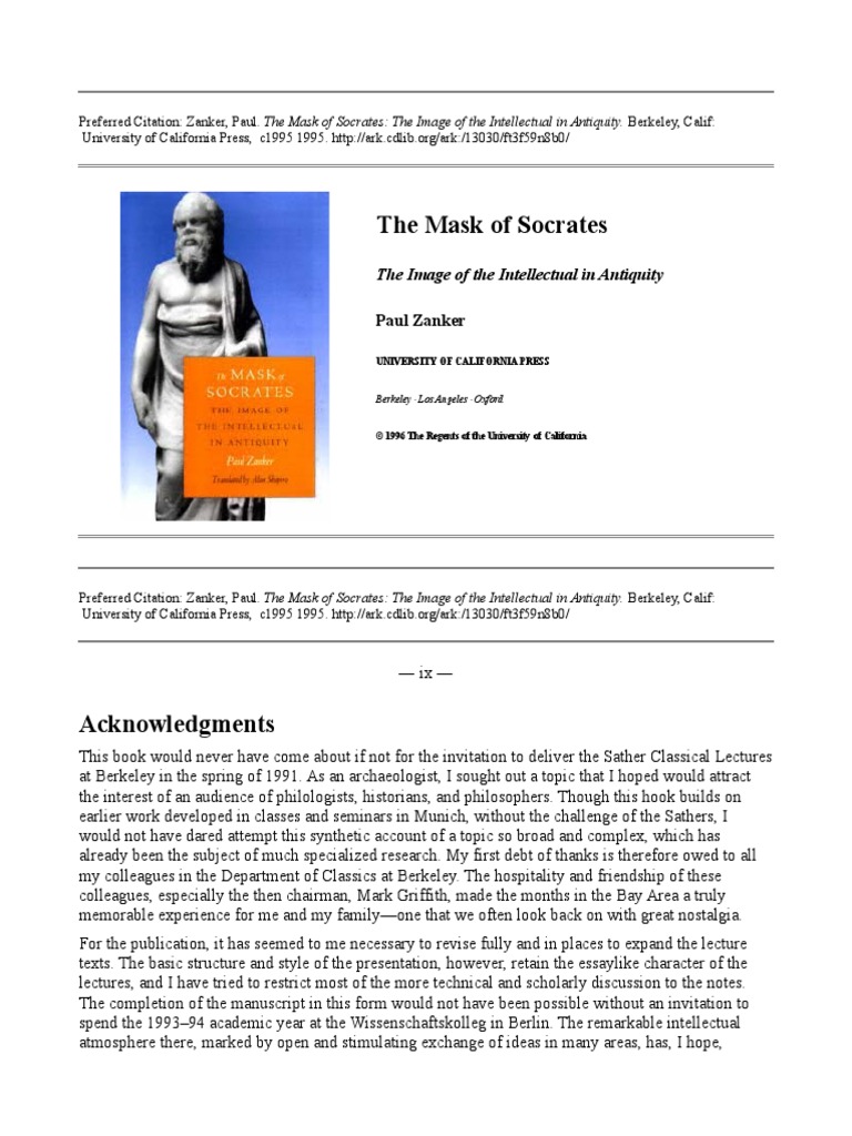 The Mask of Socrates | PDF