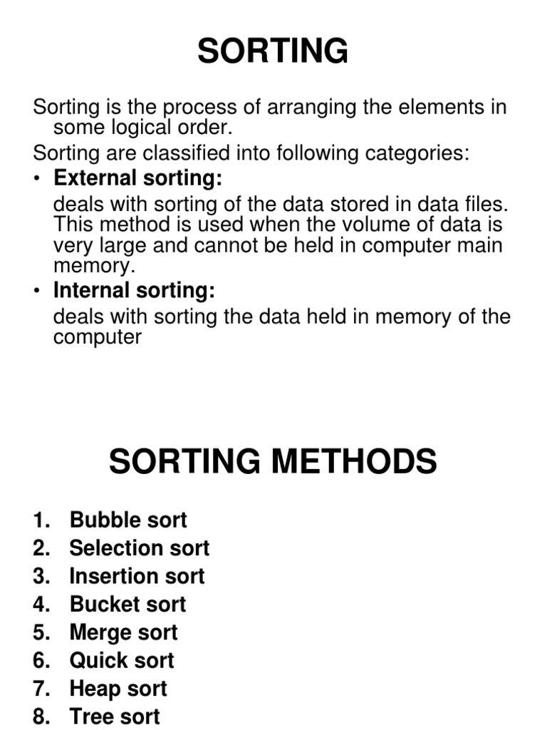 Sorting In Data Structure | Discrete Mathematics | Mathematical Concepts