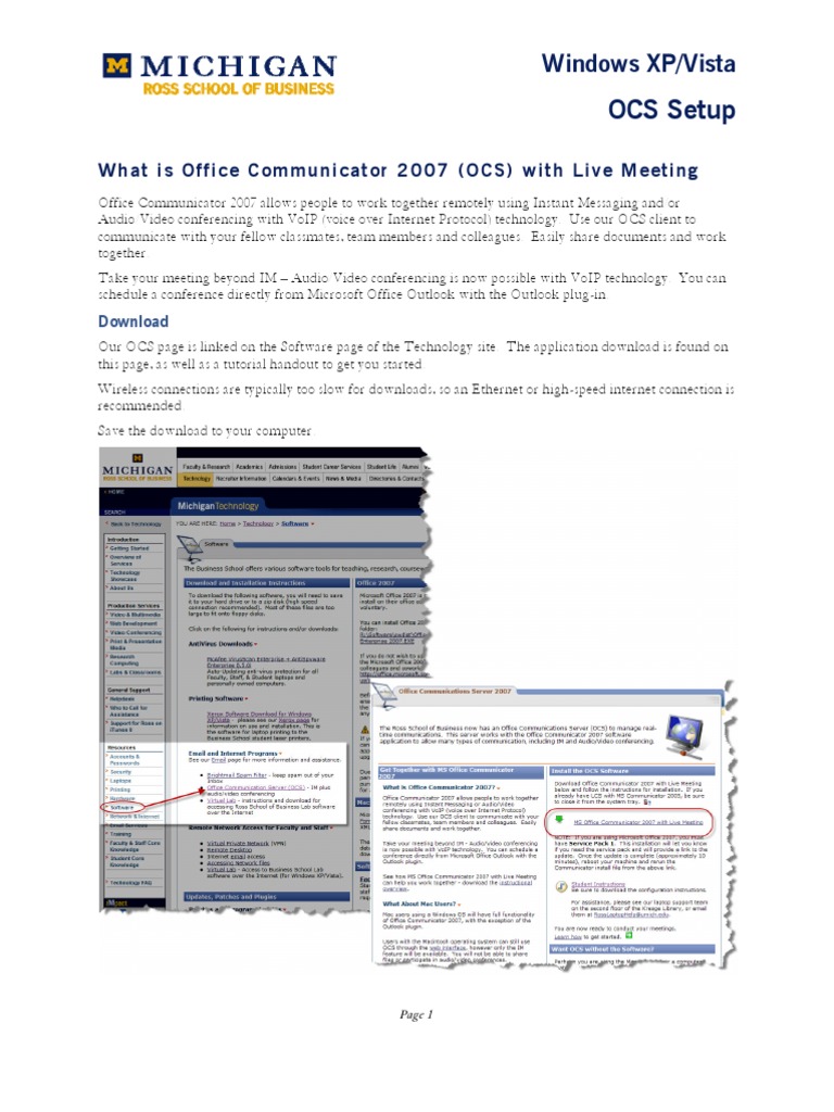 OCS Installation Guide for Windows | PDF | Windows Vista | Windows Nt