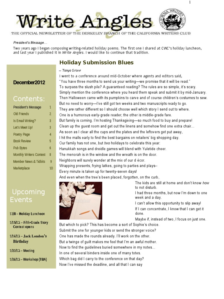 Write Angles December 2012 | PDF