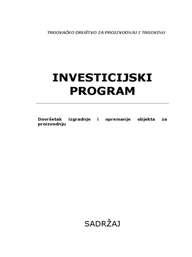 Poslovni Plan | PDF
